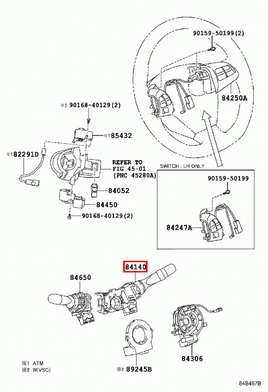 Genuine Corolla Fielder NZE161 NRE161 NKE165 Headlamp Indicator Stalk ...