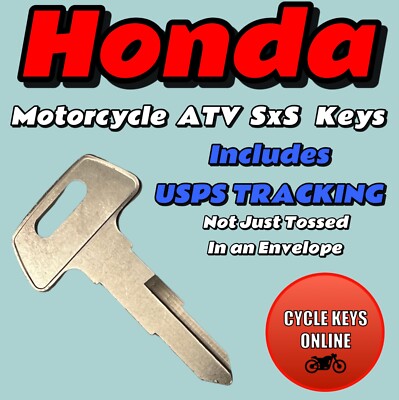 Honda Motorcycle ATV SxS key Cut to Code keys codes A00-A99 & B00-B99 ...