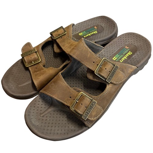 Skechers 9 Reggae Jammin' Sandal Walking Cushion Desert Brown Leather ...