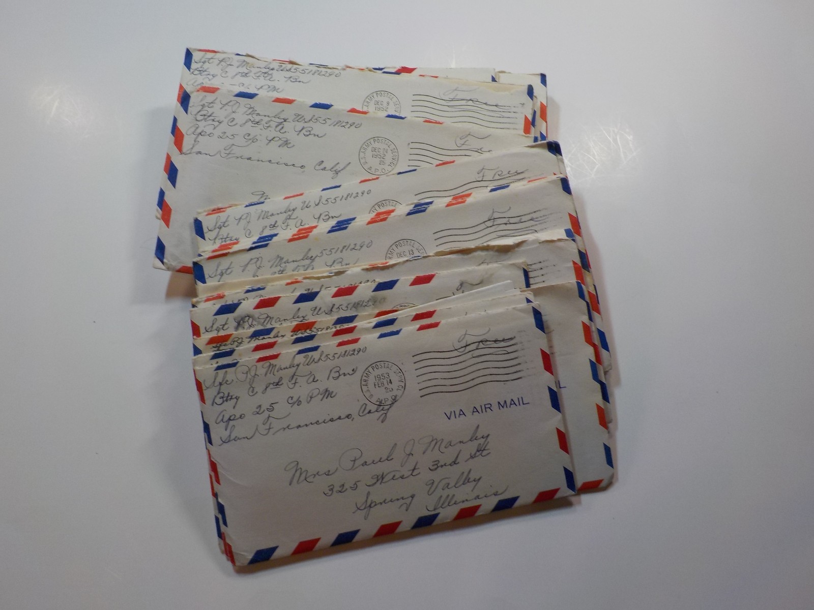 31 Korean War Letters APO 8th Field Artillery Battalion Spring Valley ...