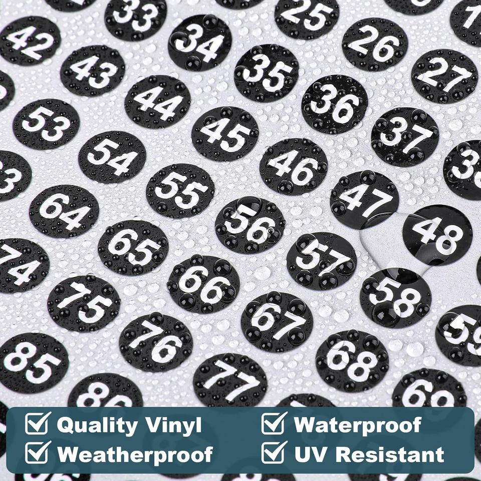 30 Sheets 1 to 100 Mini Number Stickers Consecutive Number Labels for ...