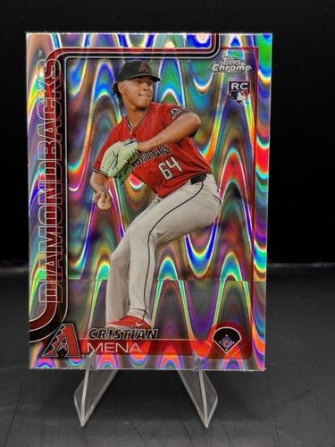 2025 Topps Chrome Christian Mena Raywave Refractor RC #102 Diamondbacks ...