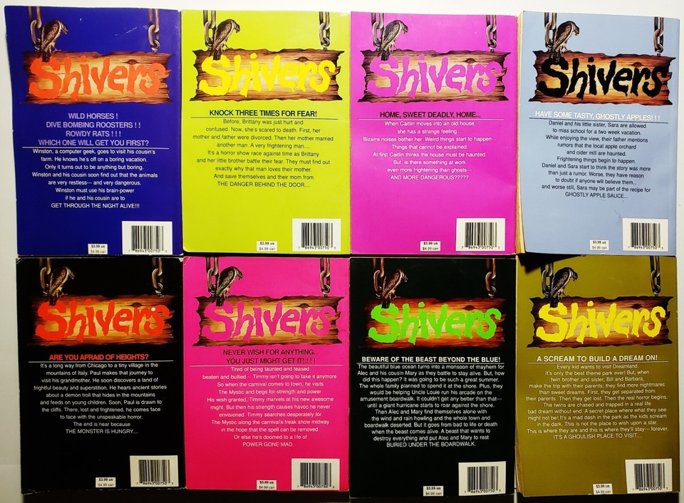 Lot of 8 Shivers Books By M.D. Spenser (#4 5 6 7 8 9 16 22) Vintage YA ...