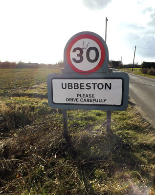 Photo 6x4 Ubbeston Village Name sign Heveningham On the B1117 Ubbeston ...