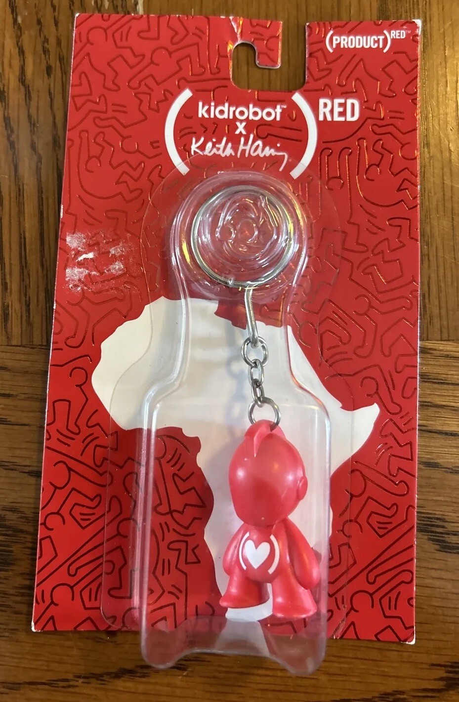 Kidrobot RED Special Edition Bot Keychain Art For Africa New In Package ...
