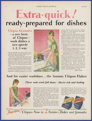 Vintage 1930 CHIPSO Laundry Dish Soap Detergent Kitchen Art Décor 30's ...