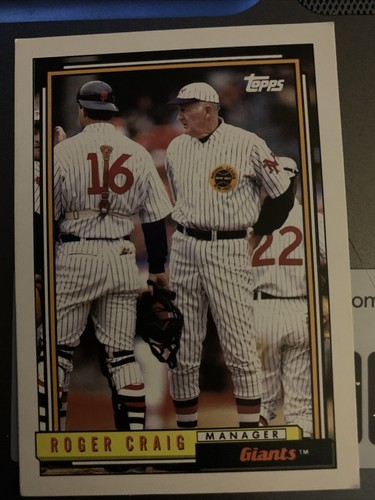 Rare Manager Roger Craig Topps Baseball Card | eBay