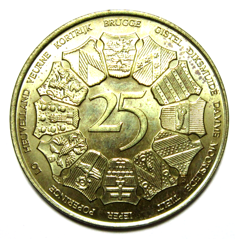 BELGIUM, WEST FLANDERS. 25 WESTVLAANDER TOKEN. 1980. | eBay