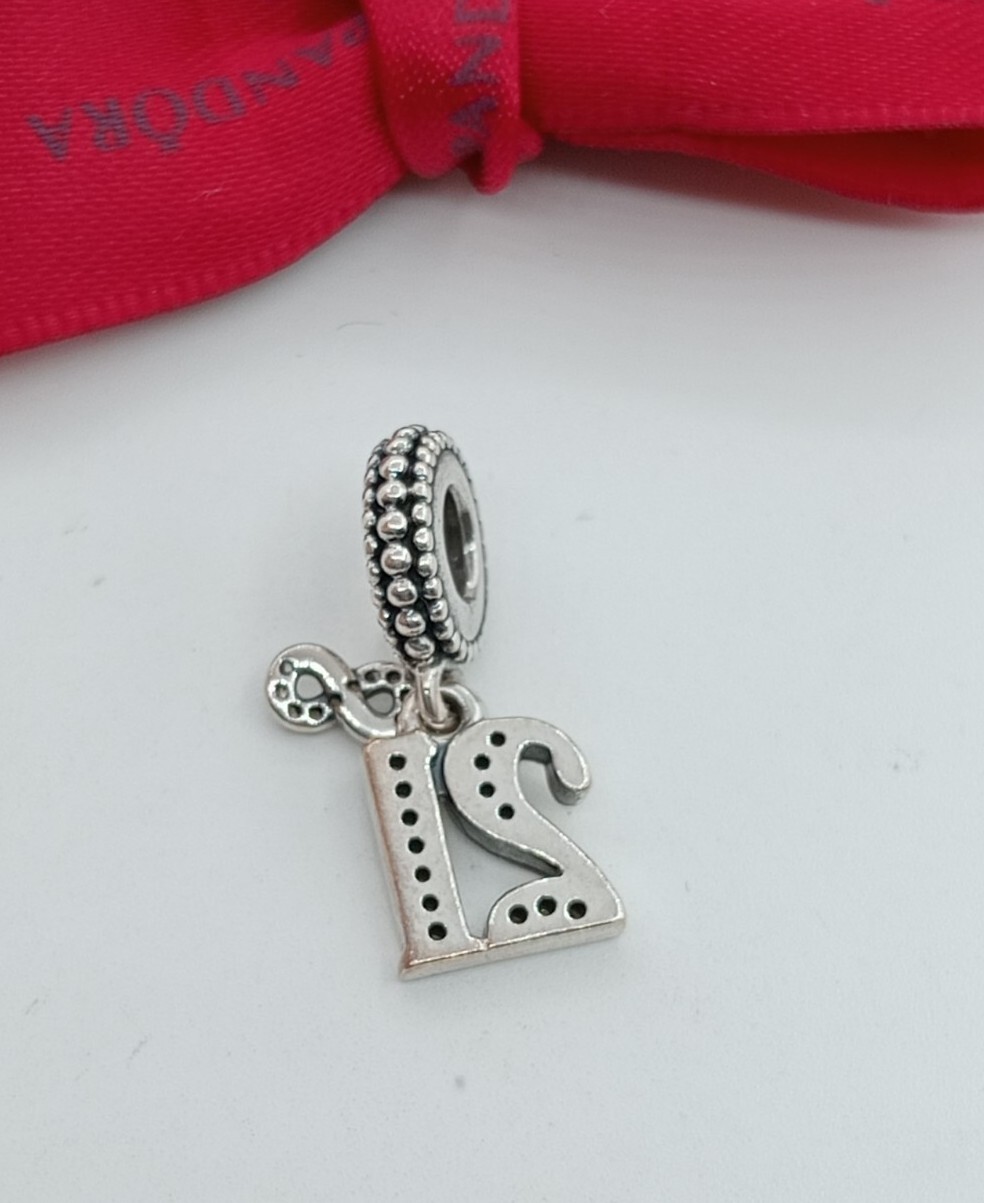 21 Years of Love Birthday PANDORA Charm 925 Silver Post 797263CZ for ...