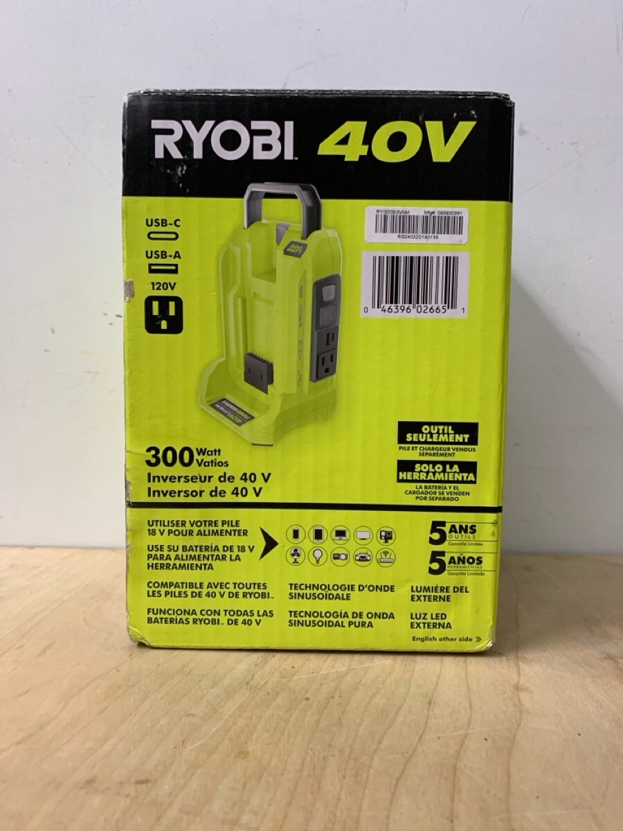 Ryobi RYi300BG 40V 300W Power Source Battery Inverter for sale online ...