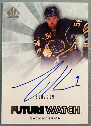 ZACK KASSIAN 2011-12 SP Authentic Future Watch Rookie Autograph RC 890/ ...