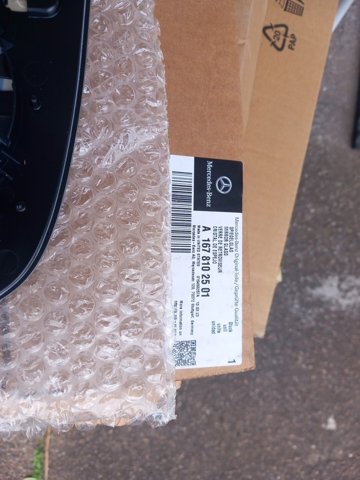NEW GENUINE MERCEDES-BENZ GLE W167 Front Left Door Mirror Glass ...