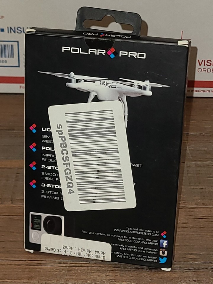 New! PolarPro P3001 Low Profile Filter (3 Pack) for Gopro Camera PL1 ...