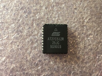 AT27C512R-25JC IC OTP ROM 64Kx8 CMOS 250ns 3-ST 32 PLCC ATMEL (LOT OF 5 ...