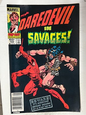 DAREDEVIL #202 Marvel Comics 1983 Daredevil In Savages newsstand ...