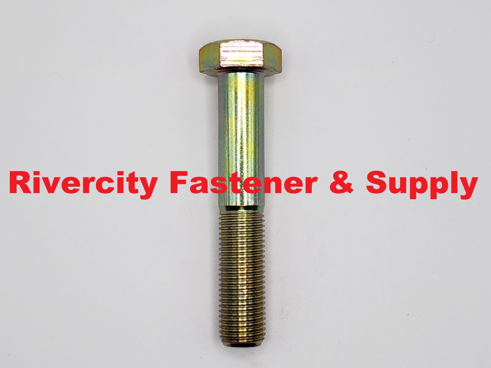 M14-1.5x80 Hex Head Cap Screws / Bolts M14x1.5x80 Yellow Zinc 14mm x ...