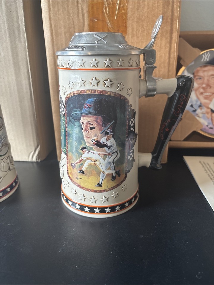 Mickey Mantle Beer stein - Plate And Cal Ripken jr Beer Stein In ...