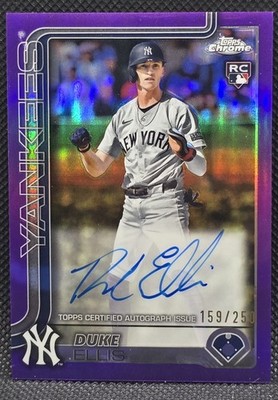 2025 Topps Chrome Rookie Autographs Purple Duke Ellis Auto /250 New ...