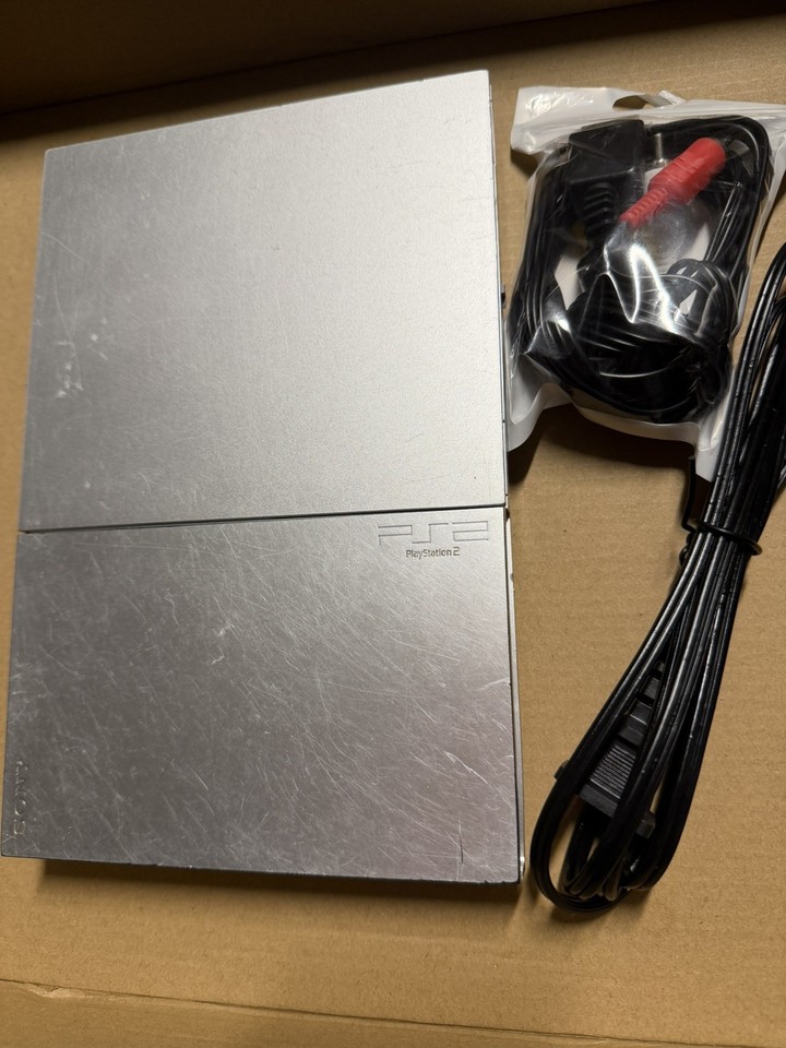 Sony PlayStation 2 PS2 Slim Console Silver 90001 Tested Works Great ...