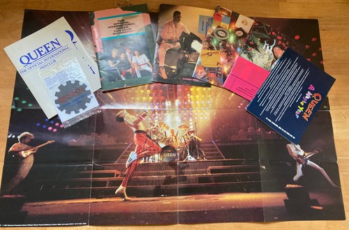 OFFICIAL QUEEN INTERNATIONAL FAN CLUB MAGAZINES late 80s, with poster ...