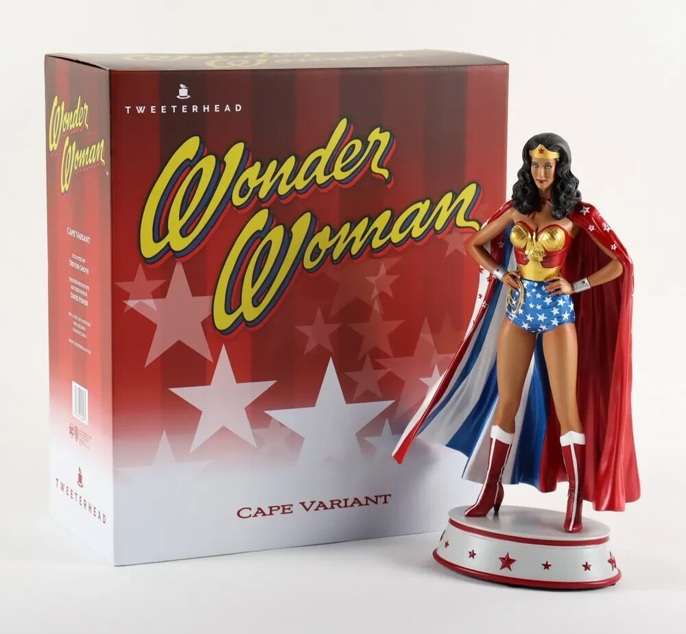 Tweeterhead Wonder Woman Exclusive Lynda Carter Maquette Statue Cape ...