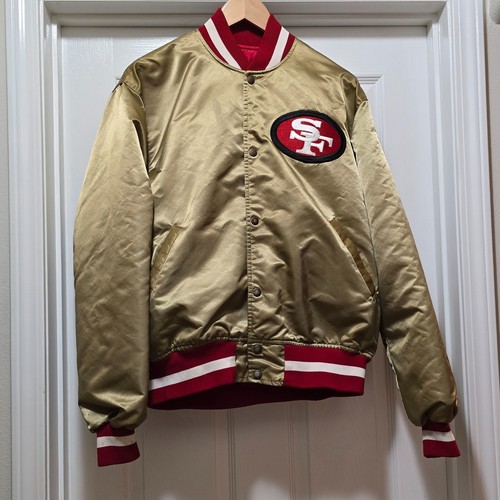 Vintage 80s Starter Satin San Francisco 49ers Gold Pro Line Jacket USA ...