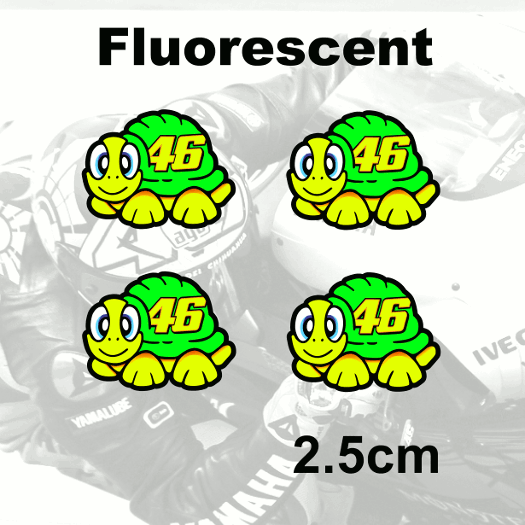4 X Valentino Rossi Sticker Turtle Vinyl Decal TARTARUGA 2012 2.5cm / 1 ...