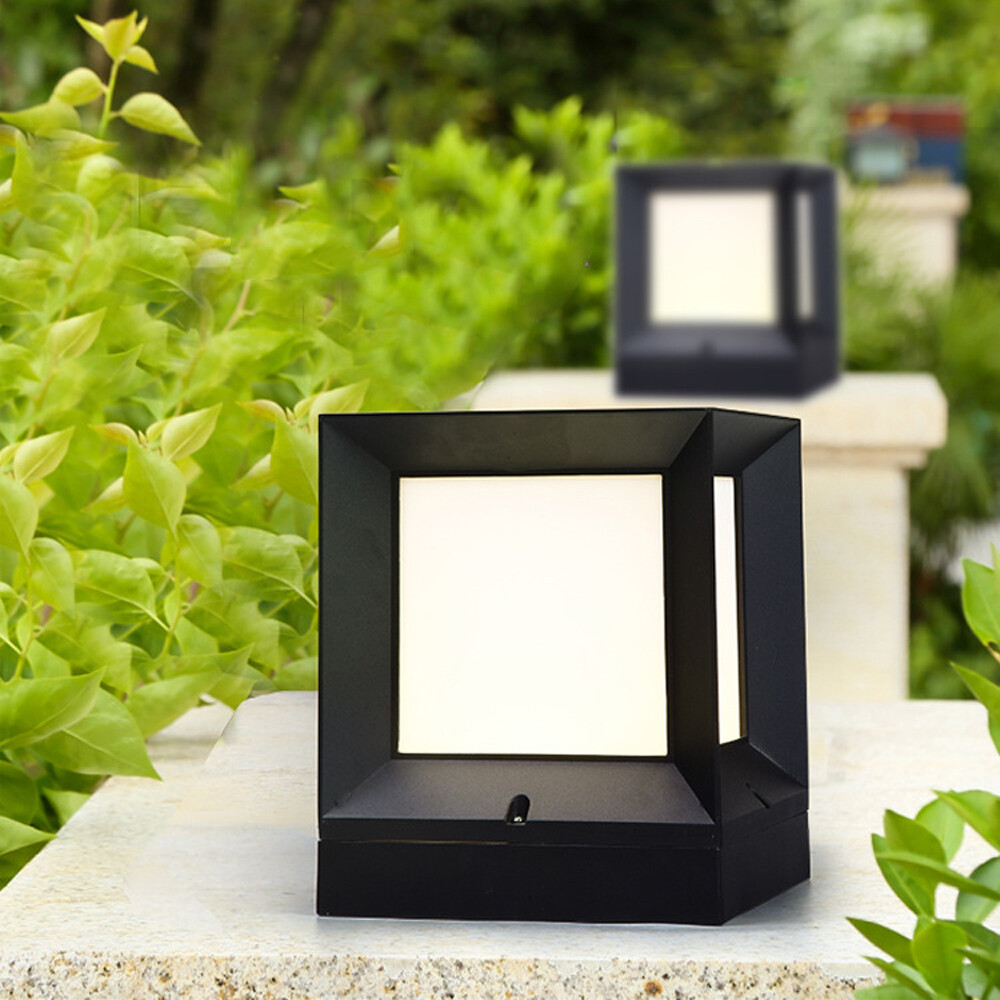 Garden Lighting Post Deck Cap Pillar Outdoor Square Fence Light ...
