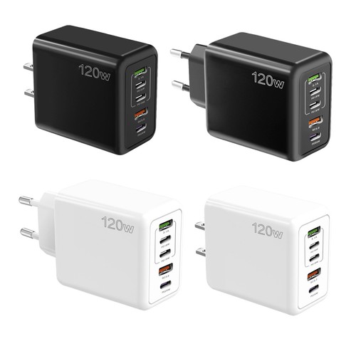 5 Port USB Charger Type C Type A Charging Block Fast Charging 120W | eBay