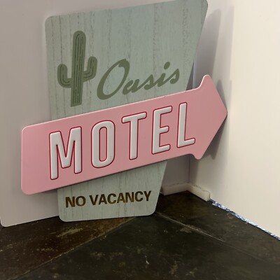 Target Bullseye Playground Motel Oasis Metal Sign - Pink Summer MCM ...
