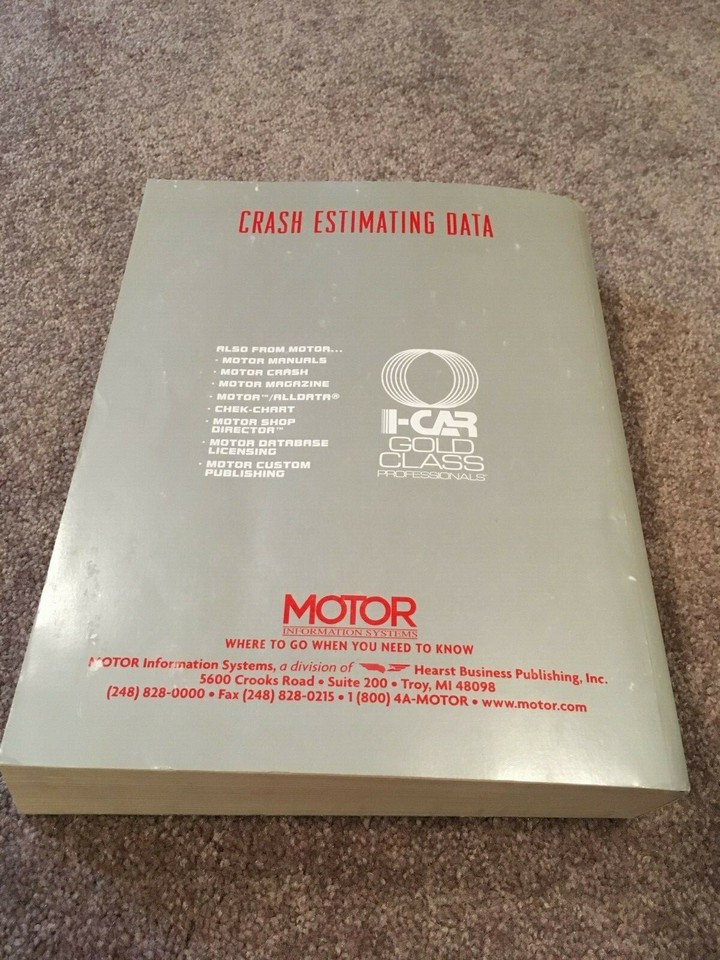 2004 MOTOR Crash Book Collision Estimating Reference Guide FORD MOTOR ...