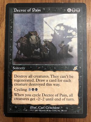 MTG Decree of Pain – Scourge Card # 64 | eBay