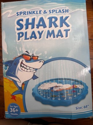 68” Inflatable Shark Sprinkle and Splash Play Mat * Outdoor Toys | eBay