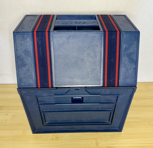 Rolykit Blue Roll Up Storage Box Case Large VTG Fishing Tackle Sewing ...