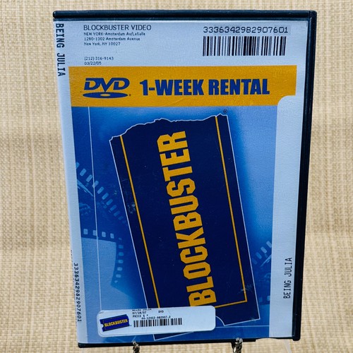 Blockbuster 1 Week Video DVD Rental Case BEING JULIA Annette Bening ...