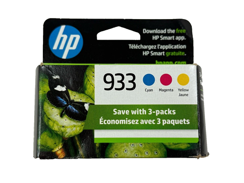 GENUINE 3-PACK HP 933 C/M/Y COLOR INK OFFICEJET 7110 7510 Open Box | eBay