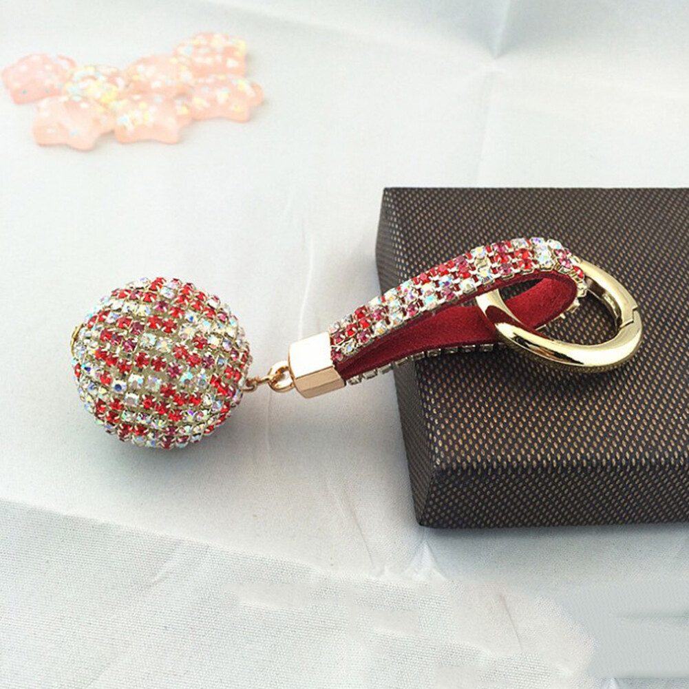 Personalized Keychain Crystal Ball Key Ring Glitter Jewelry Pendant ...