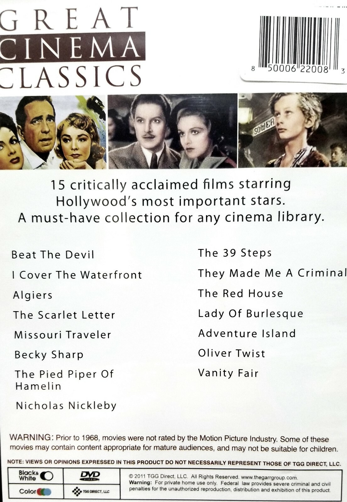 [New] 15 Great Cinema Classics: 15 Films (DVD, 2011) Humphrey Bogart | eBay