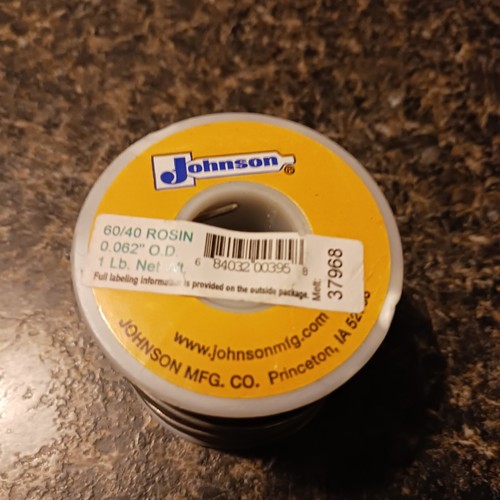 Johnson 37968 60/40 Rosin Solid Wire Solder 0.125" O.D. | eBay