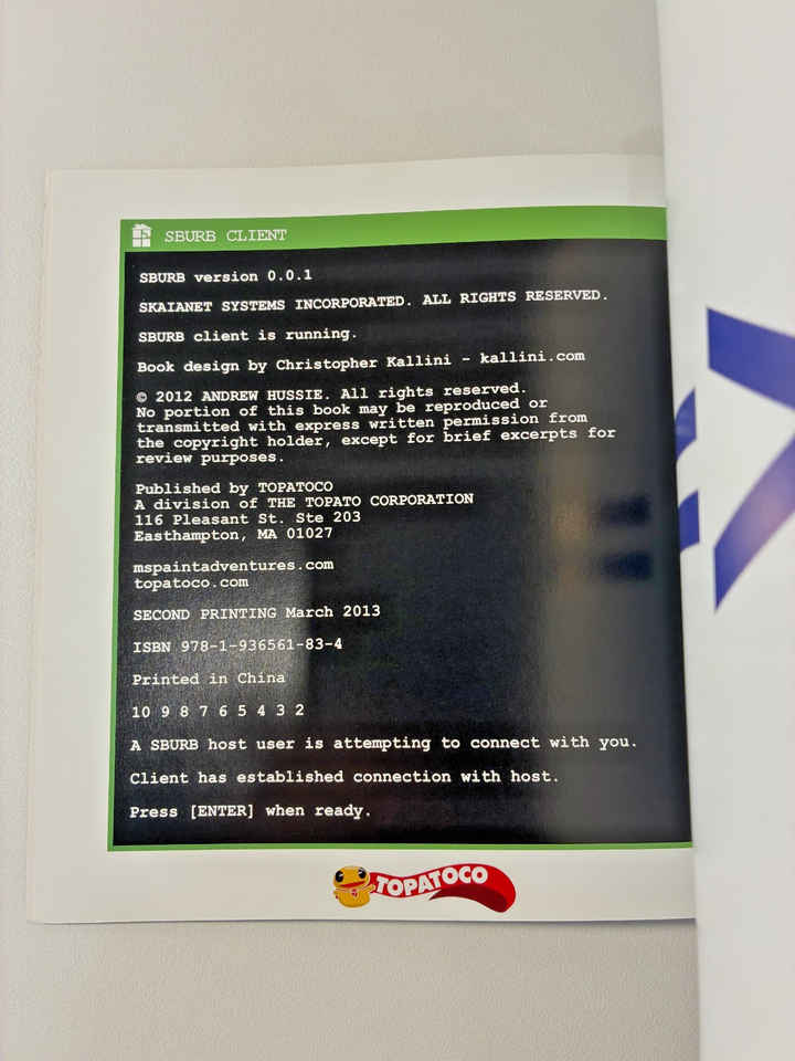 Homestuck Book Two 2 Andrew Hussie Second Printing 2013 Paperback TPB ...