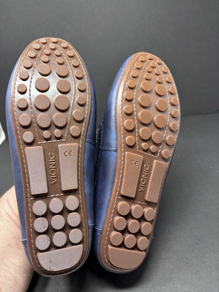 Vionic Virginia Leather Blue Bow Moccasins Women’s US size 9 Driving ...