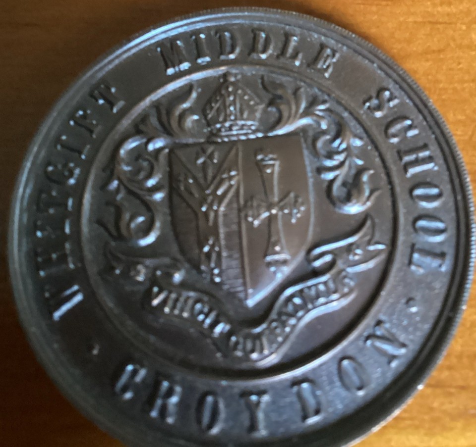 BOXED Medal 1940 Whitgift Middle School Croydon Mappins E.G.Routley ...