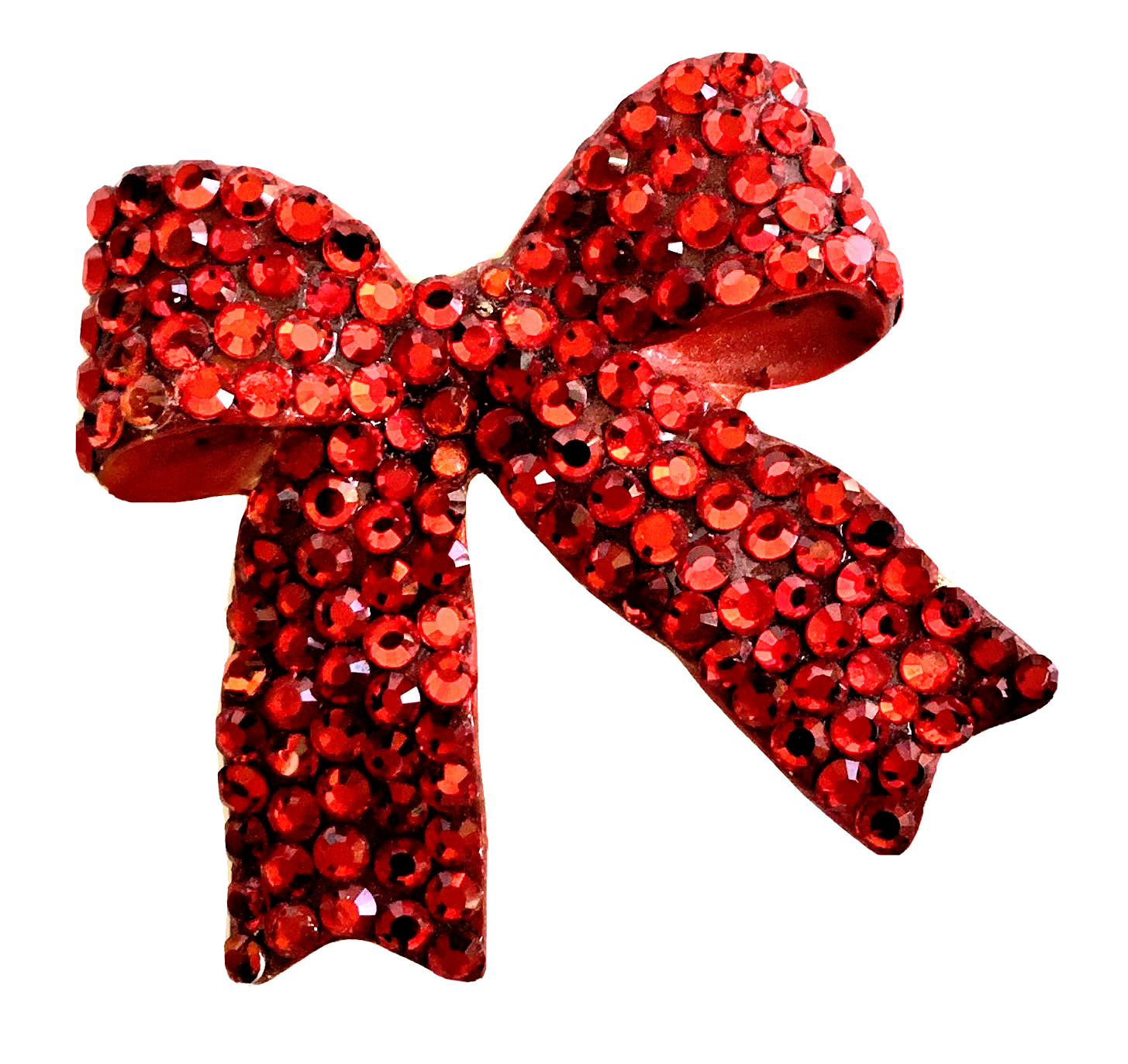 Vintage Danecraft Red Crystal Ribbon/Bow Pin/Broach 2⅛ X 1¾ in. | eBay