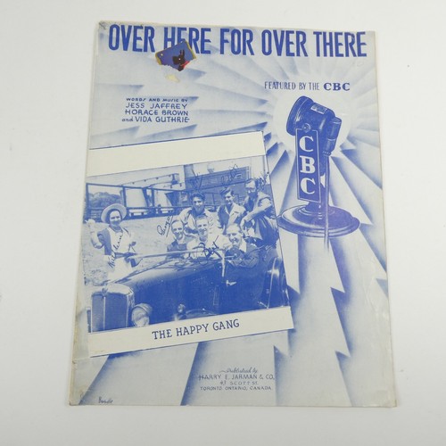 Over Here For Over There CBC Sheet Music Canada 1940 WWII Vintage | eBay