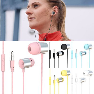 Earphones In-Ear Headphones With Microphone 3.5mm Wired Earbuds Mp3 ...