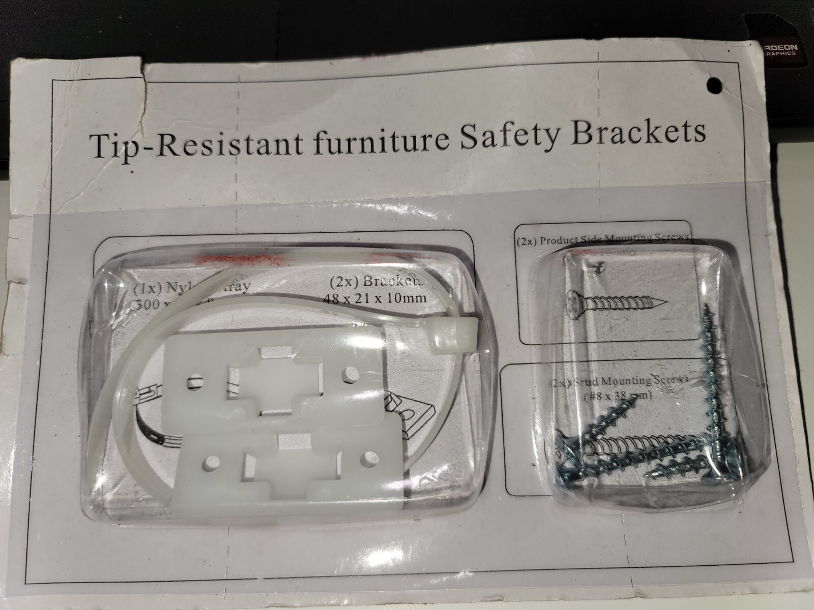 Tip-Resistant Furniture Safety Brackets Restraints and Screws | eBay