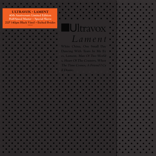 Ultravox: Lament 2 LP, 180 Grams Vinyl, Halfspeed Mastered, Etched B ...