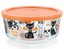 1 PYREX 7-Cup *FIENDISH FRIENDS Halloween Storage Bowl CATS BATS ...