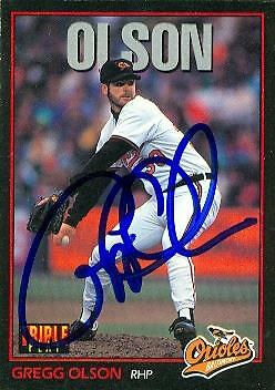 Gregg Olson autographed Baseball Card (Orioles) 1993 Leaf Triple Play ...