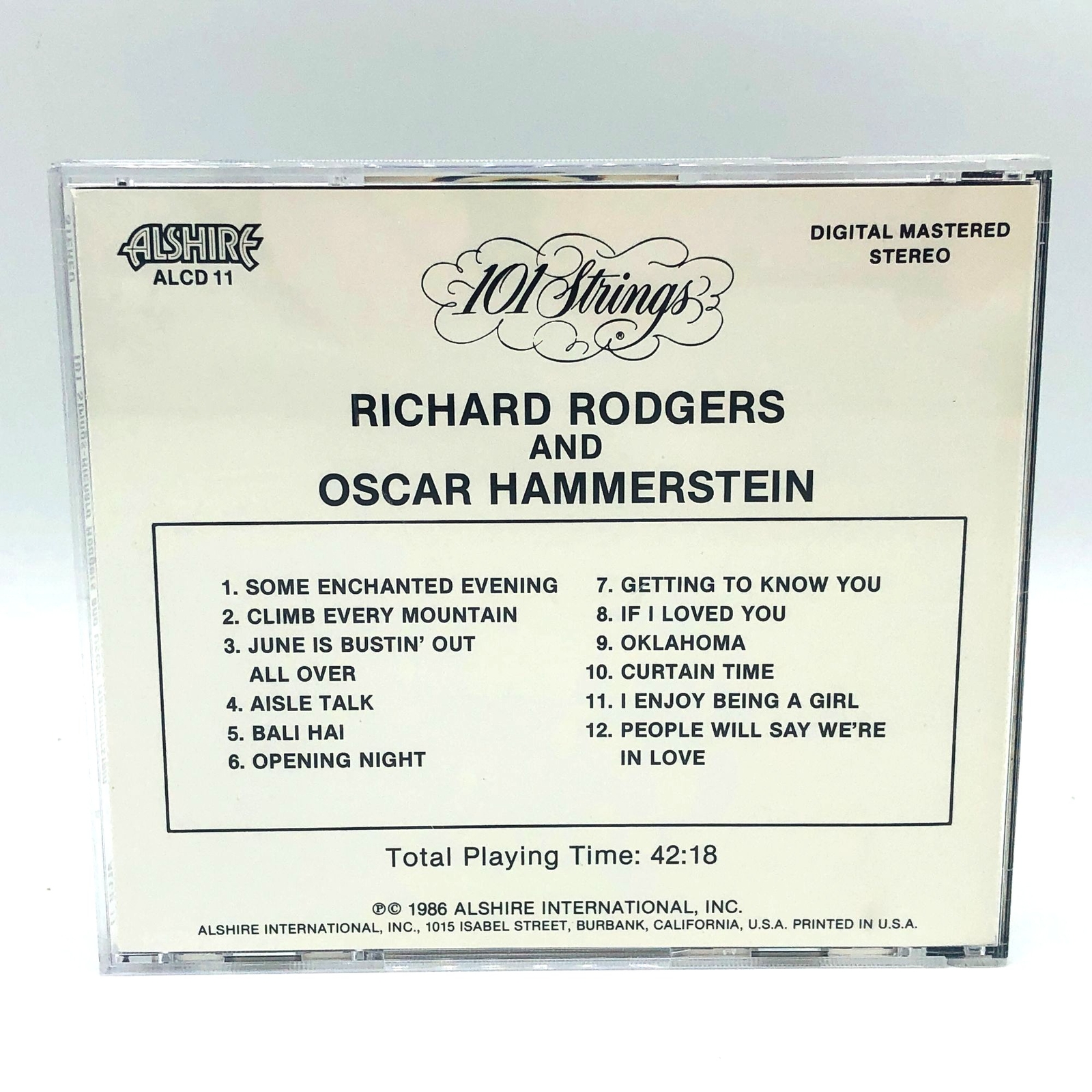 101 Strings, Richard Rodgers And Oscar Hammerstein, ALCD 11, Japan ...
